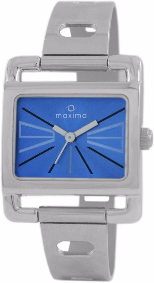 Buy Maxima Analog Blue Dial Silver Strap Watch For Women (41572CMLI ...