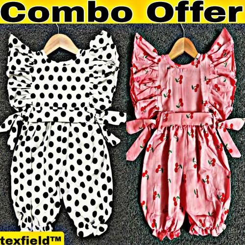 Buy nextfield Girls Multicolor Self Design Rayon Pack Of 2 Jumpsuit (1-2Y) Online at Best Prices ...