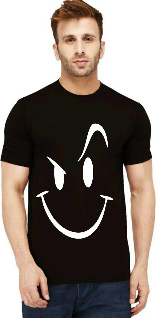 Buy UNIPLANET STORE CV-RT-SMILY-ATITTUDE-BLACK-21 Online at Best Prices in India - JioMart.