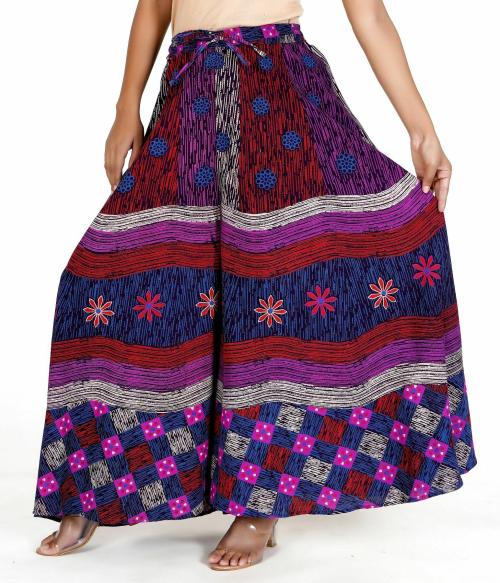 Buy Rangun Purple Color Cotton Flared Women Palazzo(Plazo_1073) Online ...
