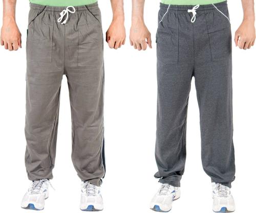 Buy KETEX concepts Men Multicolor Solid Cotton Pack Of 2 Track Pants ...
