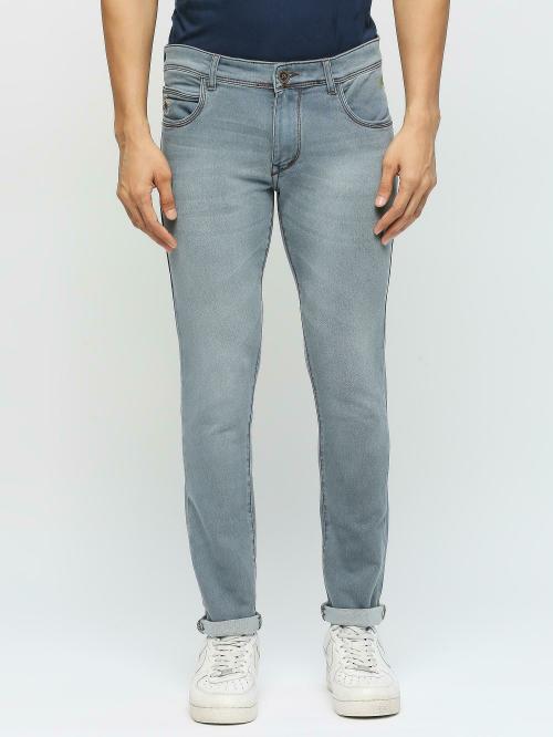 Buy TCI TRUE COLORS OF INDIA Men Grey Solid Polyester Men'S Stretchable ...