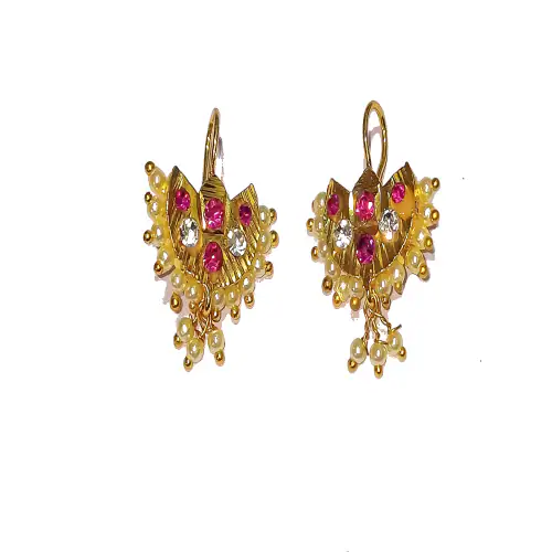 Buy Adhira's Traditional Golden Maharashtrian Press clip on Chandrakor ...