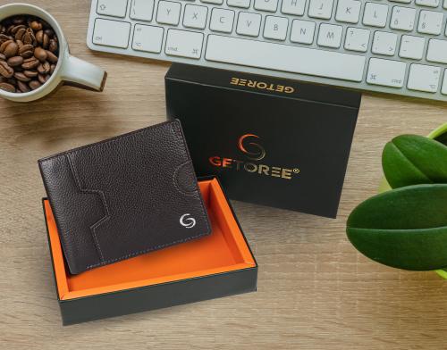 Buy GETOREE Brown Florence Genuine Leather RFID Wallets for Men's ...