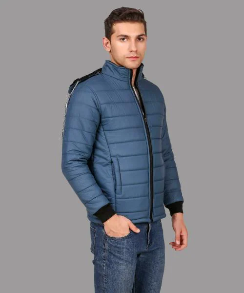 Buy Christy World Men Blue Quilted Jacket Online at Best Prices in ...