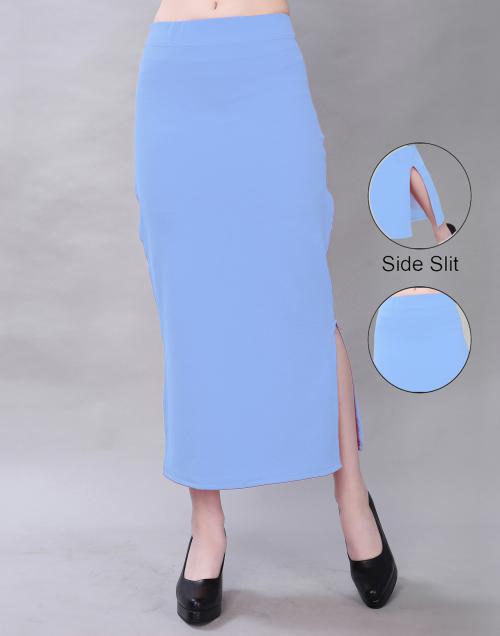 Buy Selvia Light Blue Solid Lycra Full Elastic Waist Women Shapewear ...