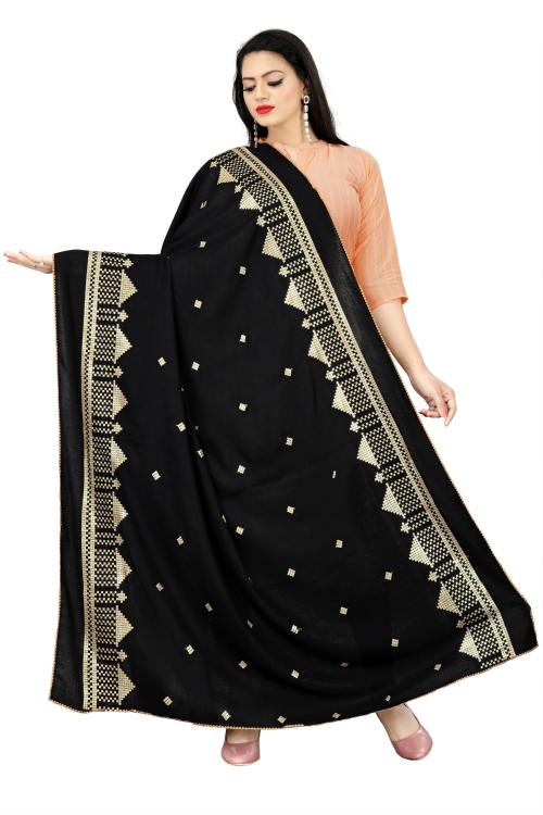 Buy Ebadat Rayon Embroidered, Self Design Women Dupatta Online at Best ...