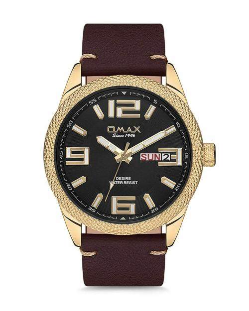 Buy OMAX Analog Black Watch Black Dial With Black Strap for Men ...