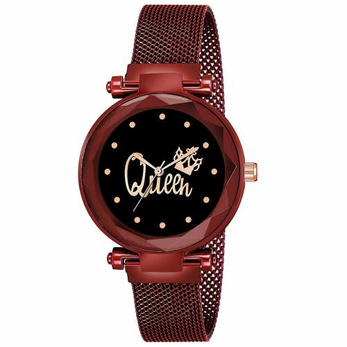 Buy RTK New Red Queen Magnet Chain Watch For Women,Girls Online at Best ...