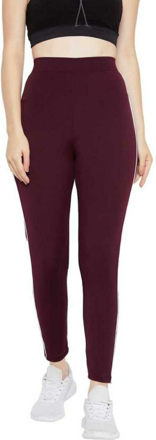 Buy Zionity Women Maroon Solid Nylon Blend Tights (S) Online at Best ...