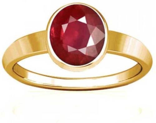 Buy Chopra Gems & Jewellery Gold Plated Brass Ruby Manik Panchdhatu Ring (Men and Women ...