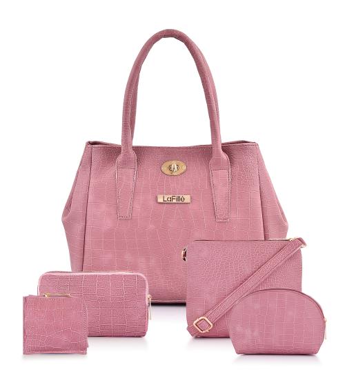Buy LaFille Women's Handbag | Ladies Purse | Combo Set of 5 Pcs ...