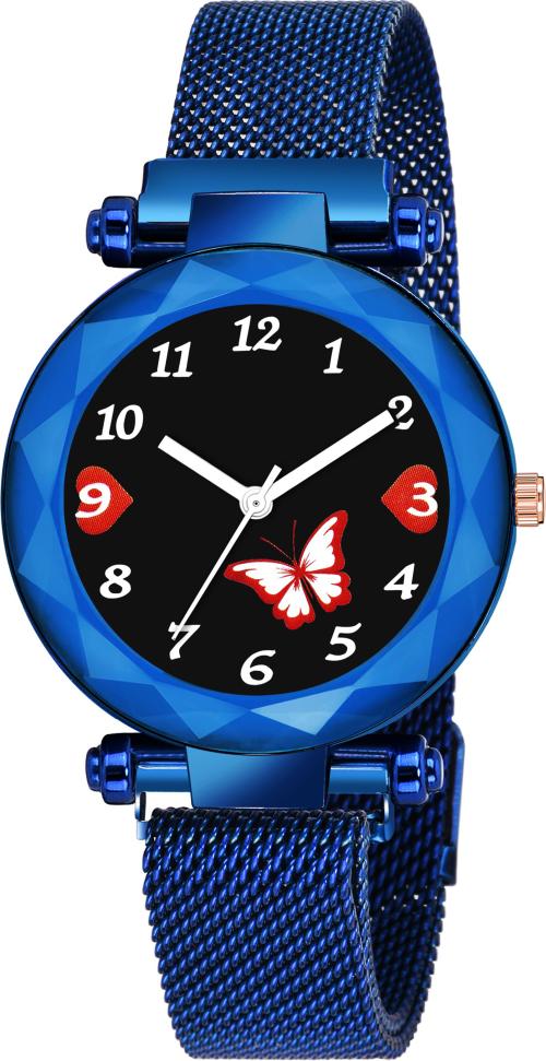 Buy Maan International Analog Wrist Watch Black Dial Blue Strap for ...