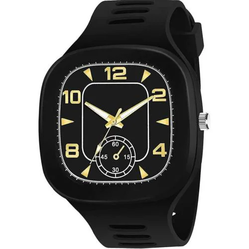 Buy Varni Retail attrective Colorfull Black Chonograph Squre Dial ...