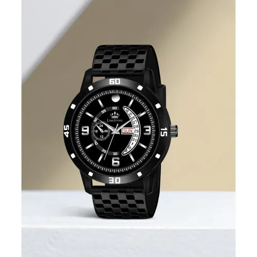 Buy LIMESTONE Analog Black Dial Black Strap Watch For Men (LS3082) Online at Best Prices in ...