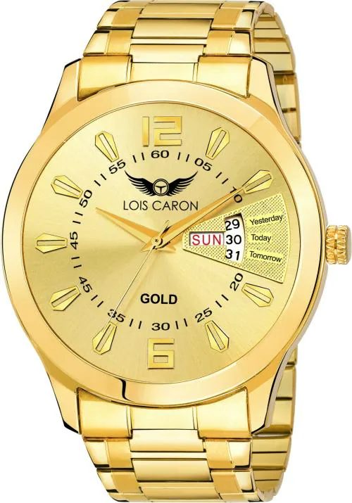Buy LOIS CARON LCS-8404 ORIGINAL GOLD PLATED DAY & DATE FUNCTIONING ...