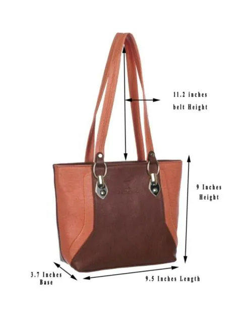 Buy LL LEATHER LAND DESIGNER BAGS Brown Synthetic Leather Handbag ...