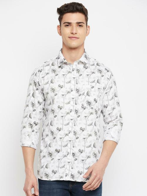 Buy Duke Men Grey Printed 100% Cotton Single Casual Shirts Online at ...