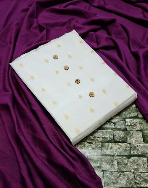 Buy sukhnath creation Women Purple, White Jacquard Kurta & Churidar ...