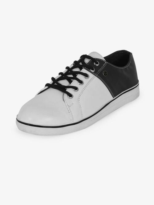Buy JUMP USA Men Round Tip Lace Ups Sneakers (White) Online at Best ...