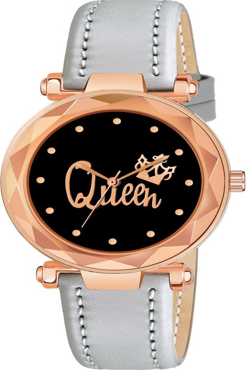 Buy MIVAAN Analog Black Dial Grey Strap Watch for Women (Qcl203) Online ...