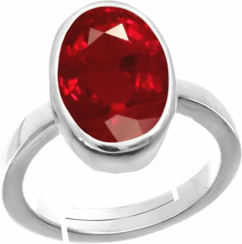 Buy Aurra Stores A+ Quality Natural Burma Ruby Manik Gemstone Ring for Women's and Men's Online ...