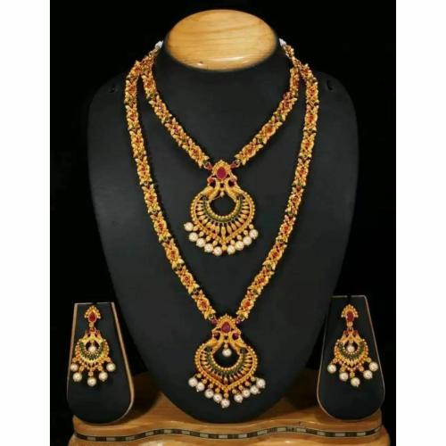 Buy Laforword Brass Gold-plated Gold Jewel Set (Pack of 1) Online at ...