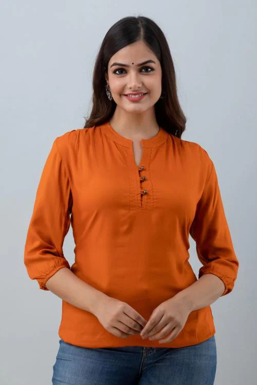 ANIHA PRESENTS ORANGE WOMEN TOPS - JioMart