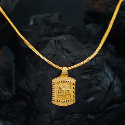 Buy Mansiyaorange Gold Plated Unisex Shiva Pendant With Chain For Men ...