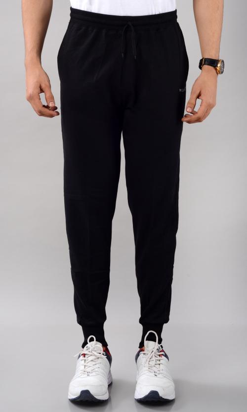 Buy VILLAIN with Drawstring Waist Men Slim Fit Track Pants - Cotton ...