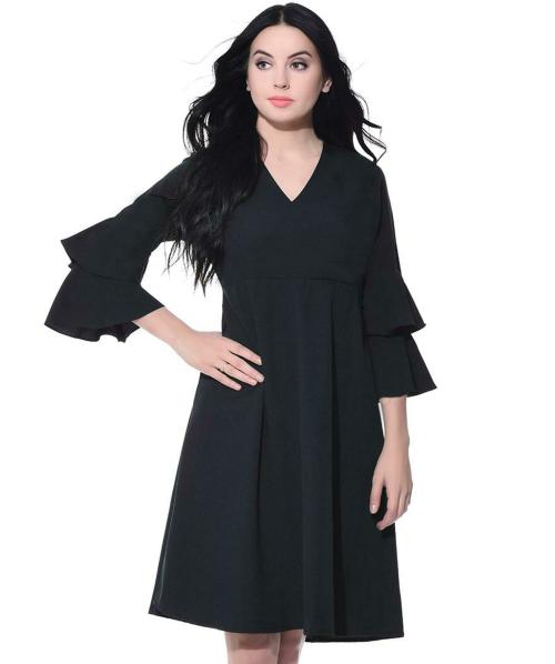 Buy Uptownie Lite Women Black Solid Crepe Single Dress Online at Best ...