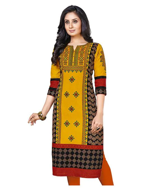 Buy Jevi Prints Cotton Printed Readymade Kurti Online at Best Prices in ...