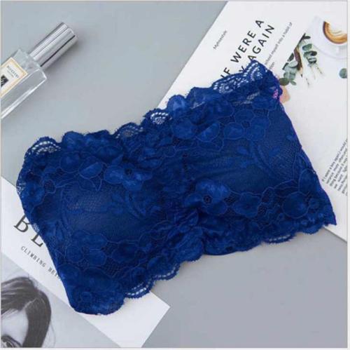 Buy Baquax Blue Nylon, Net Tube Lightly Padded Bra - 28B Online at Best ...