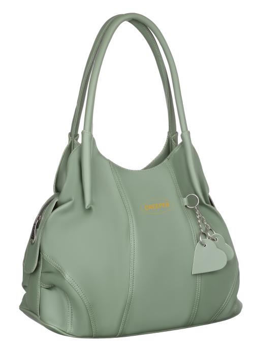Buy Creeper Green Leatherette Hand Held Bag Online at Best Prices in ...