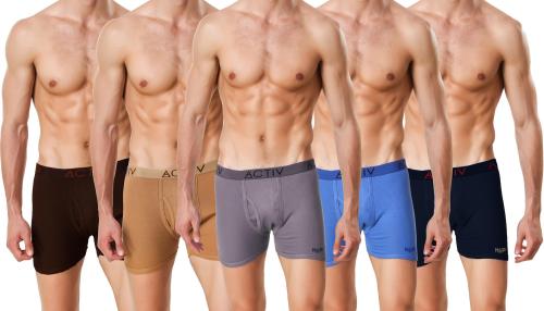 Buy HAP Men's Cotton ACTIV Long Trunk / Drawer / trunk Pack (combo of 5)_Multicolor_M Online at ...