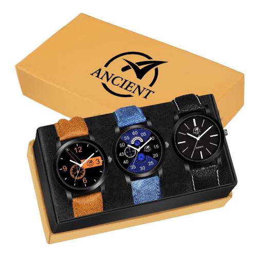 Buy ANCIENT Watch for Men and Boys Quartz Movement Dial Watch Formal ...