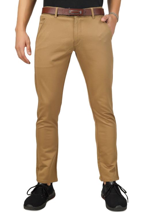 Buy tdi Men's Slim Super Stretch Cotton Jeans Khakhi Color Online at ...