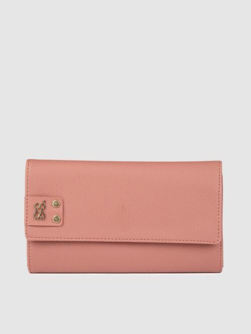 Buy Baggit Women Tan Synthetic Leather Three Fold Wallet - L Online at ...