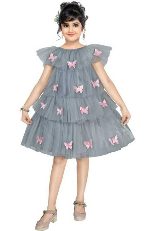 Buy Carrydreams Girls Grey Net Costume Wear Online at Best Prices in ...