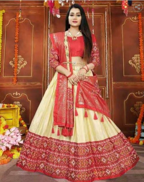 Buy Shikshapatri Lehenga Choli/Chaniya Choli For Womens Dola Silk With ...