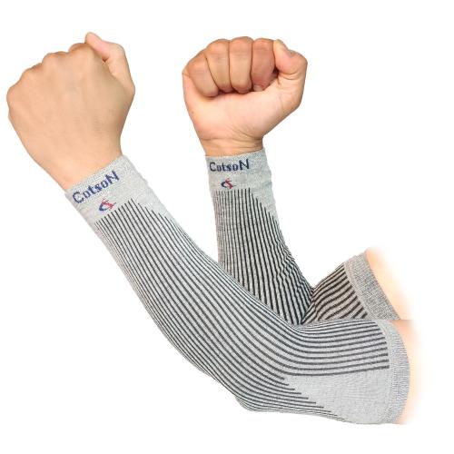 Buy COTSON Cotton Fitness Arm Sleeves (Grey, 1 Pair) Online at Best ...
