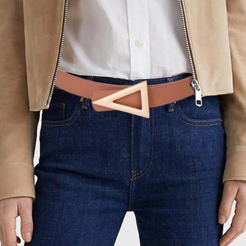 Buy Mumuso Triangle Buckle Belt For Women - LIGHT BROWN/M Online at ...