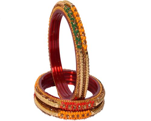 Buy Dreamy Designs Glass Kada (Pack of 4) - 2.6 Online at Best Prices ...