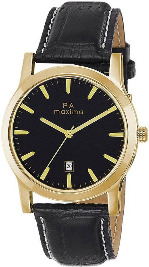 Buy Maxima Analog Black Dial Black Strap Watch For Men (O-46980LMGY ...