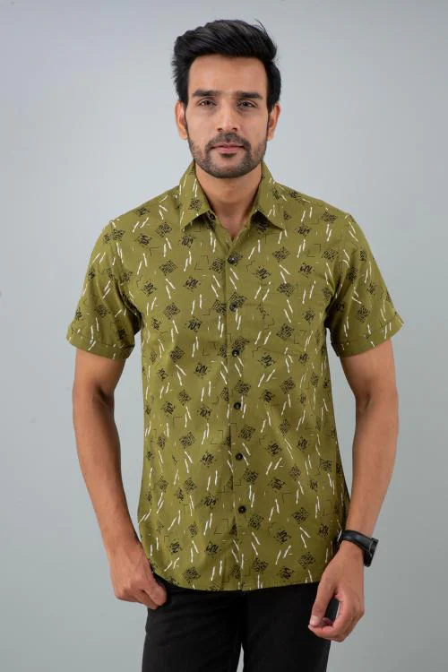 Buy ORUVAN Green Block Print Shirts For Men Online at Best Prices in India - JioMart.