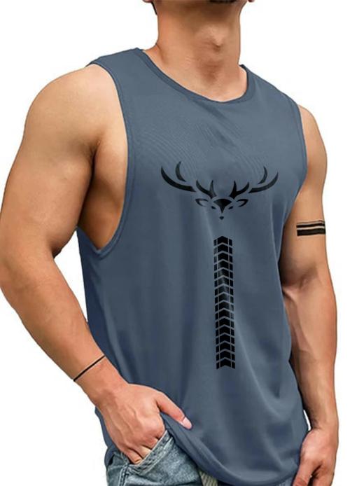 Buy Ausk Men Printed Grey Vest Pack Of 1 Online at Best Prices in India ...