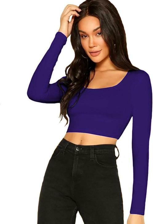 Buy THE BLAZZE_Women Cotton Blend Royal Blue Top_M Online at Best Prices in India - JioMart.