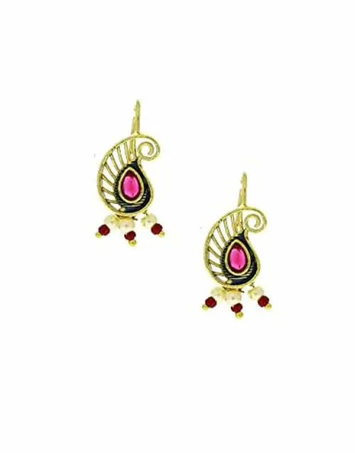 Buy Anuradha Art Jewellery Gold Plated Peacock Shape Bugadi Clip-On Earrings Multi Colour (Women ...