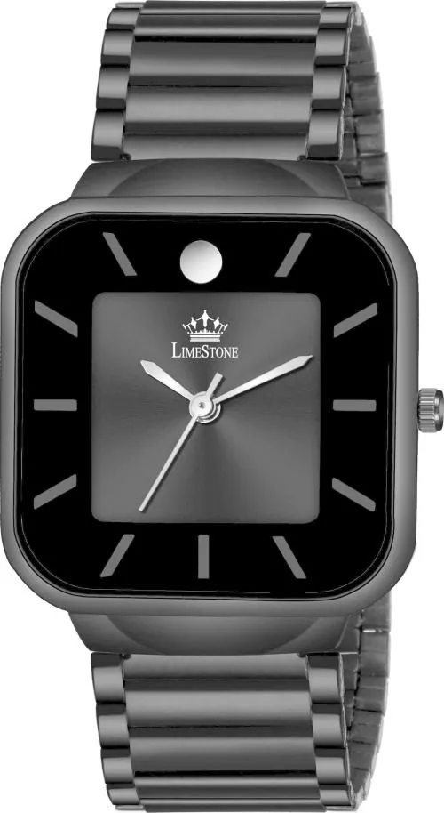 Buy LIMESTONE Analog Black Dial Black Strap Watch For Men (LS3079) Online at Best Prices in ...