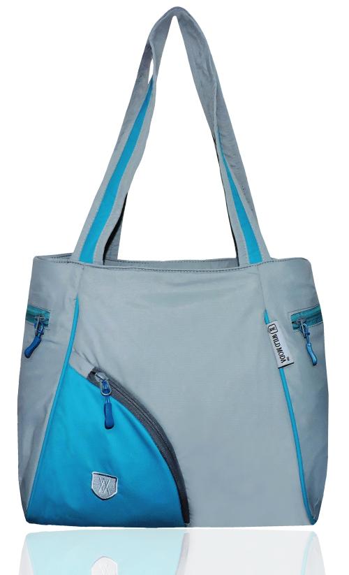 Buy WILD MODA Women's Tote Bag (Grey, Blue) Online at Best Prices in ...
